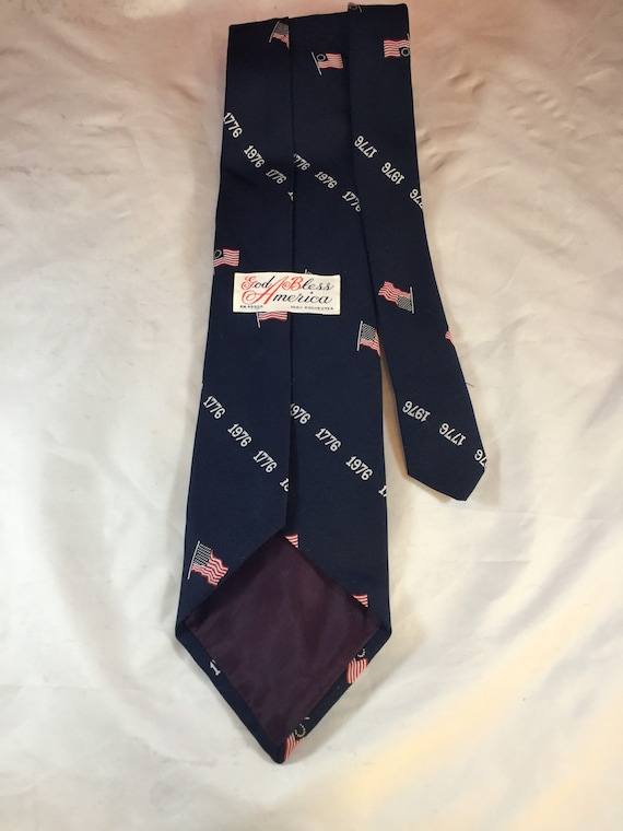 Vintage Flag Tie, Patriotic Tie, Election Tie, 1976 B… - Gem