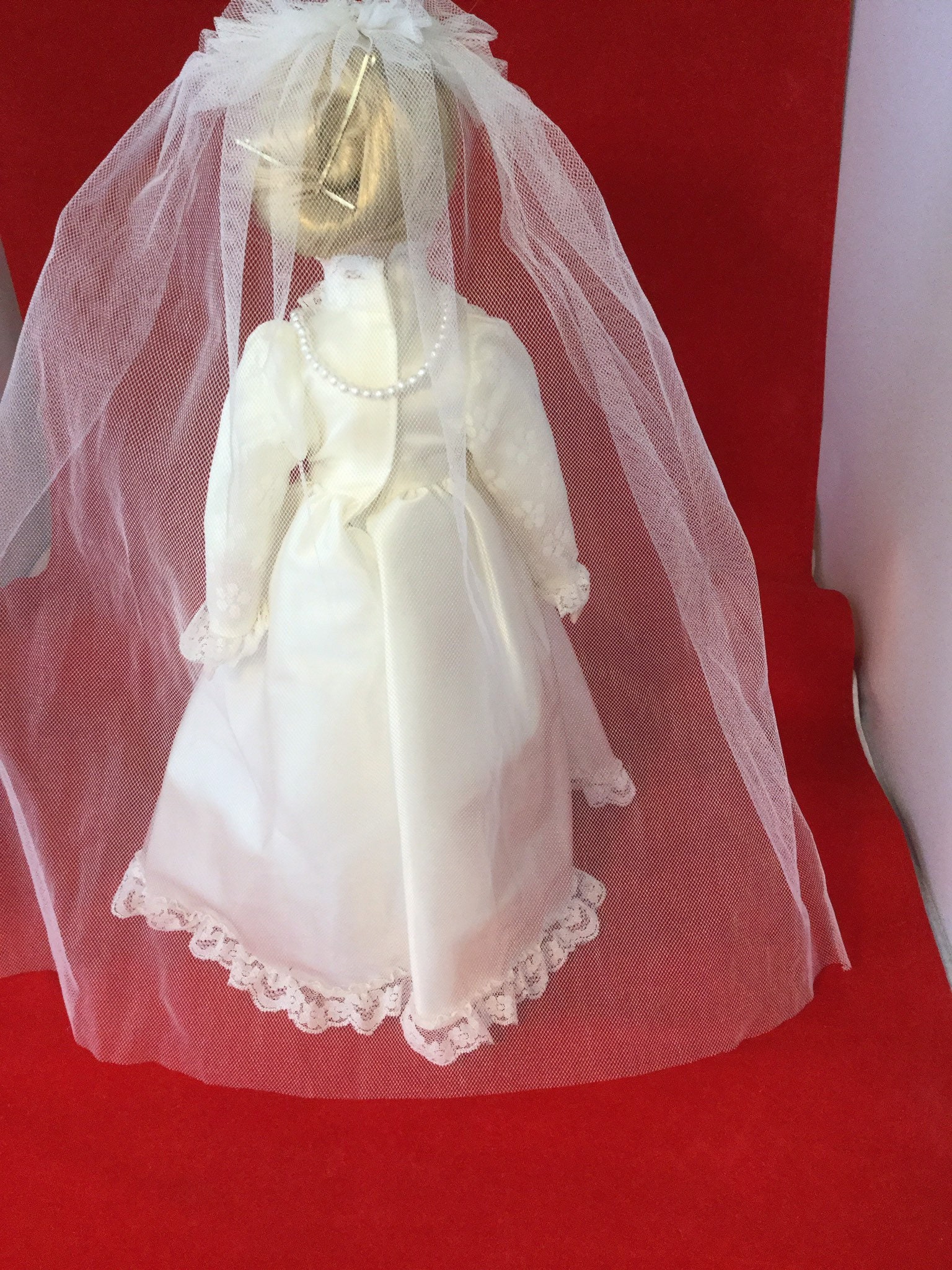 Vintage Bride Doll Porcelain Bride Doll on Stand 16 - Etsy