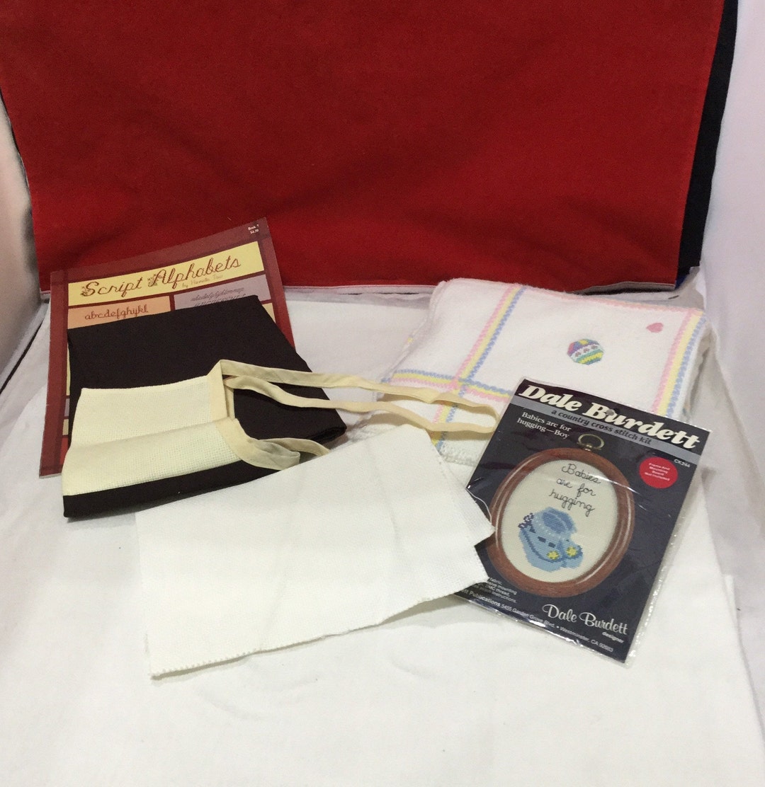 Cross Stitch Materials, Child's Apron, Block Afghan Material, 11 Count ...