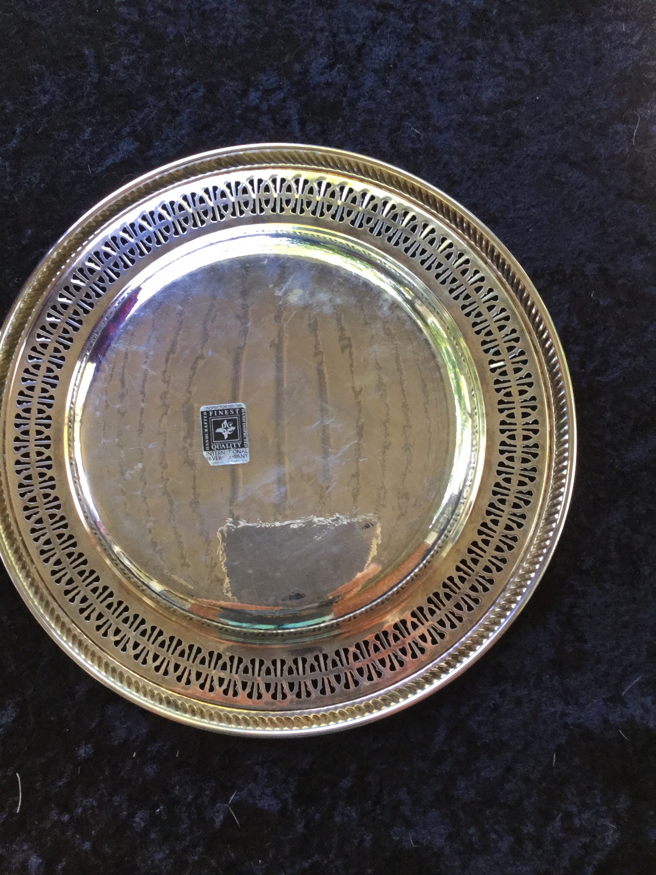 Silver Cake Tray Round Silver Tray With Rim Wedding Supply | Etsy