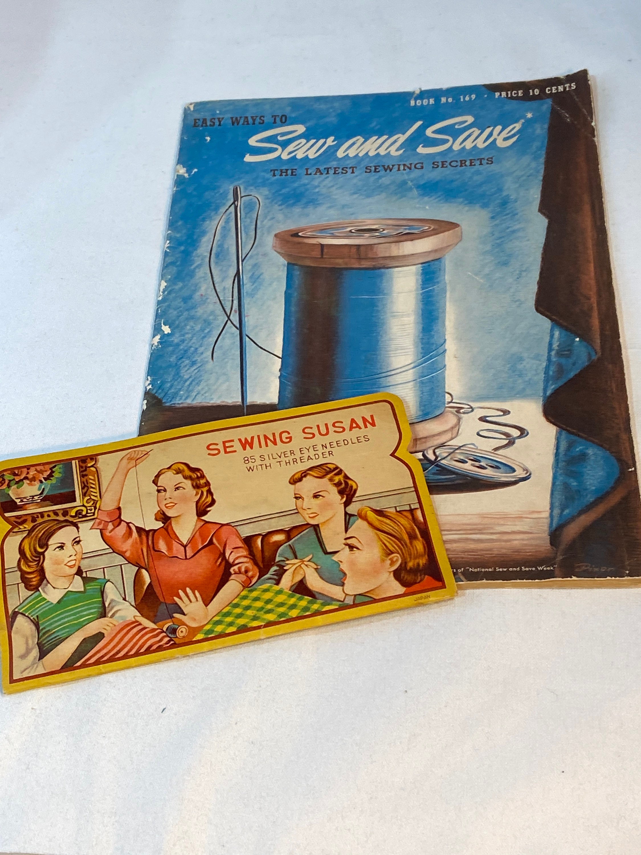 Vintage Sewing Items, Sew and Save Book and Sewing Susan Needle ...