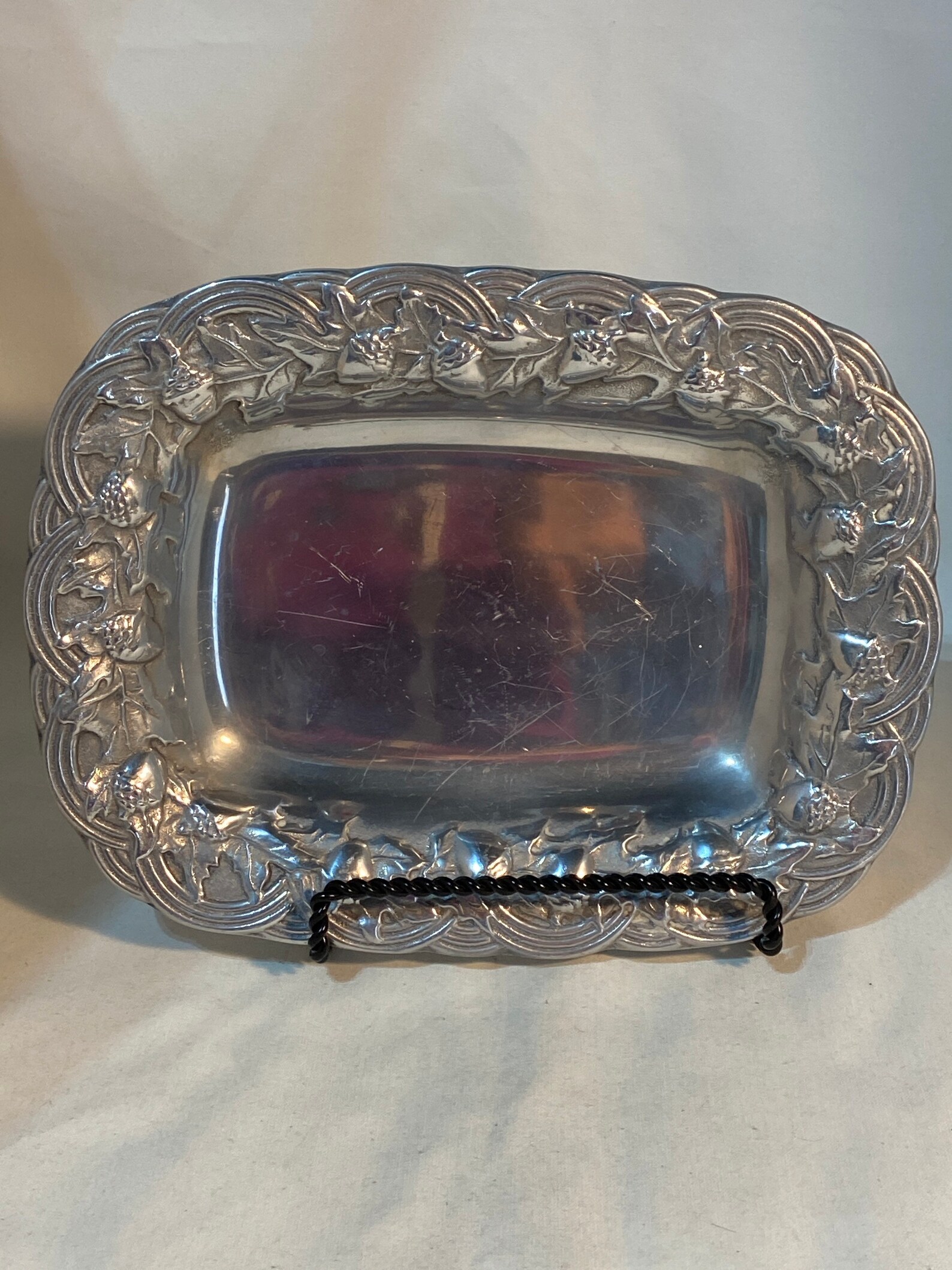 Vintage Pewter Tray Acorn and Leaves Rectangular Tray Wilton | Etsy