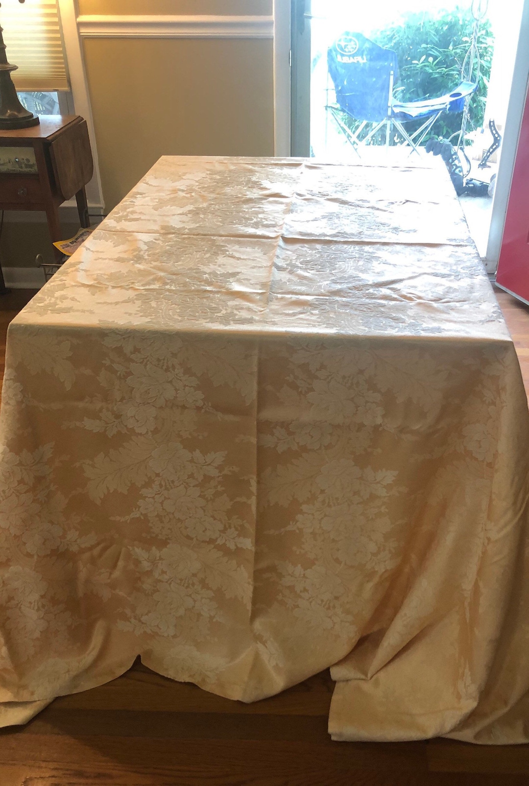 Gold Damask Tablecloth, Wedding Tablecloth, Large Table Linen, - Etsy