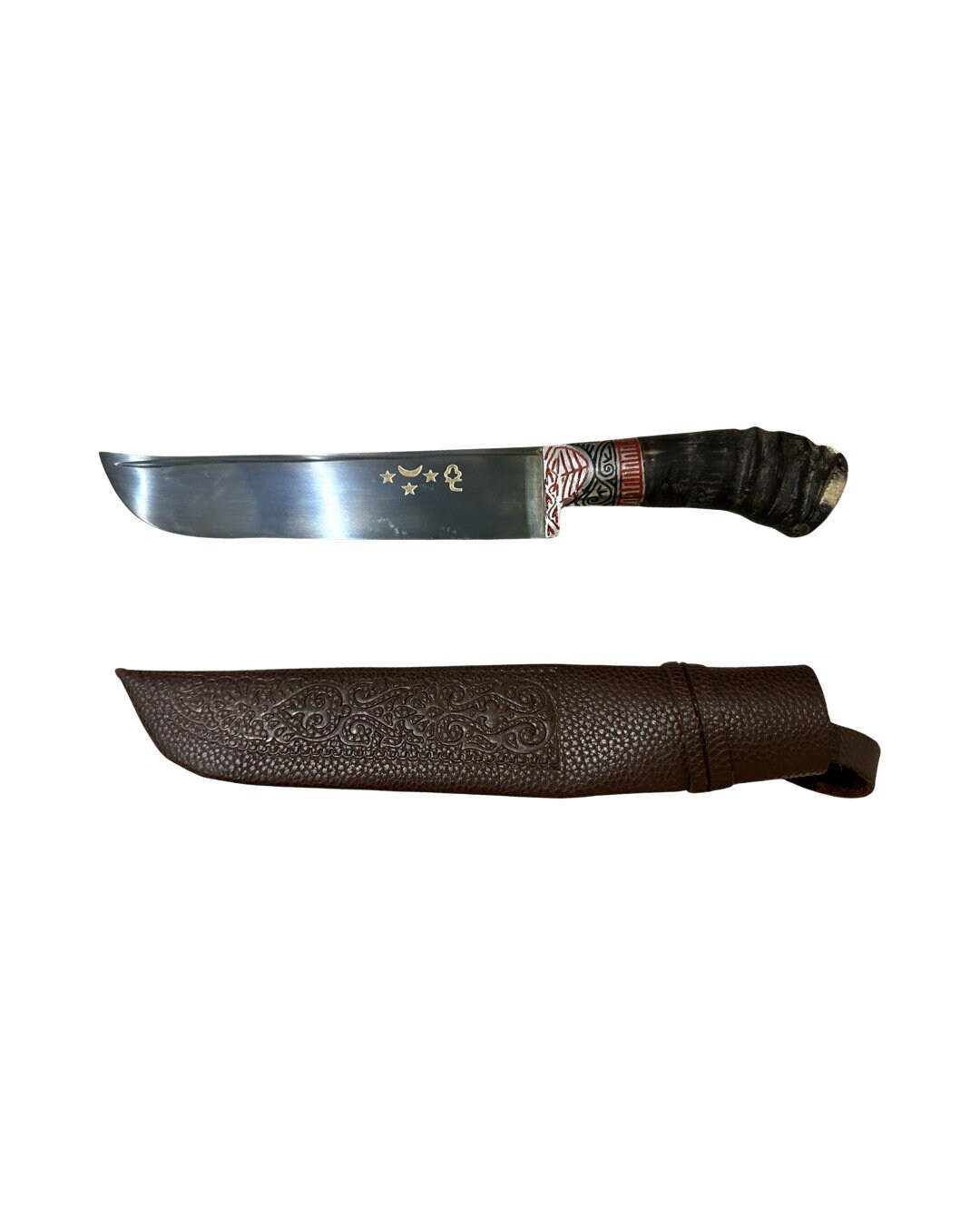 Uzbek National Knife, Chust Region With Case, Uzbek Pichoq, Leather ...