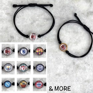 Soccer Team Bracelets - Soccer Badge Charm - AC Milan, Juventus ...