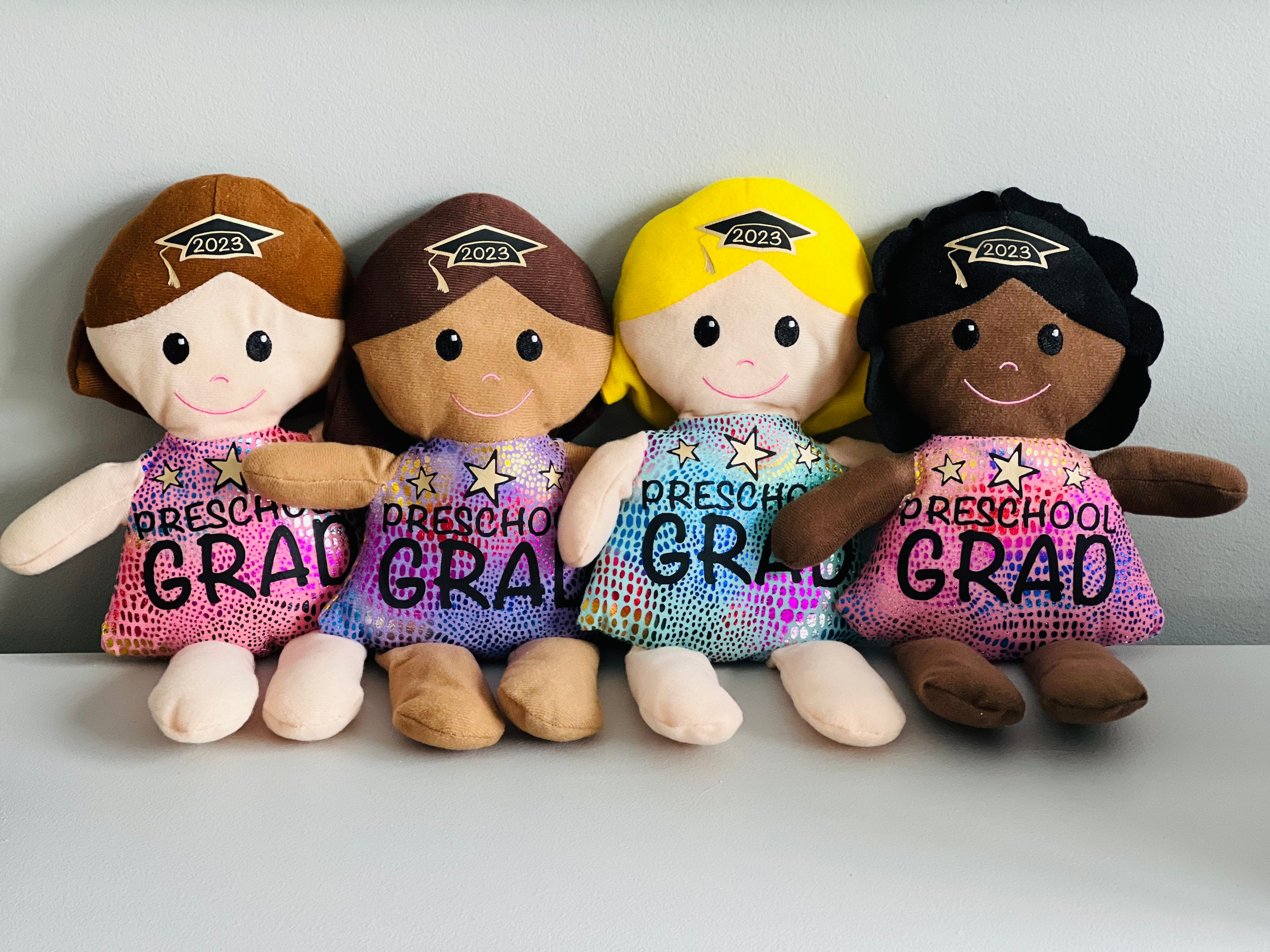 Preschool Grad Doll Gift Personalized Plush Graduation Dolls Graduation ...
