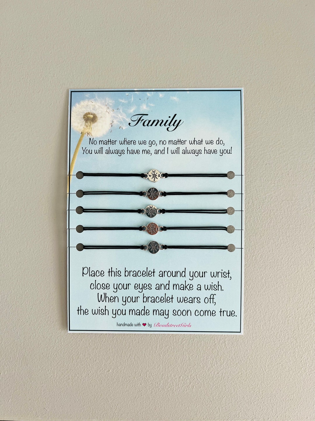 Mother and Son Bracelets, Mommy and Me Bracelets, Matching Family Wish ...