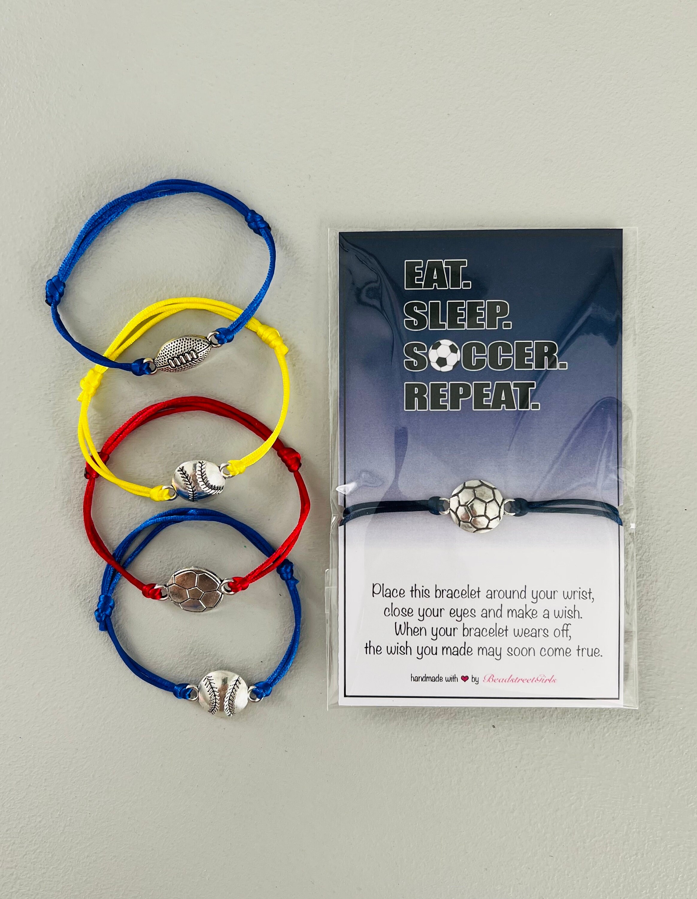 Soccer Team Bracelet Gift Set - Softball, Baseball or Football Team ...