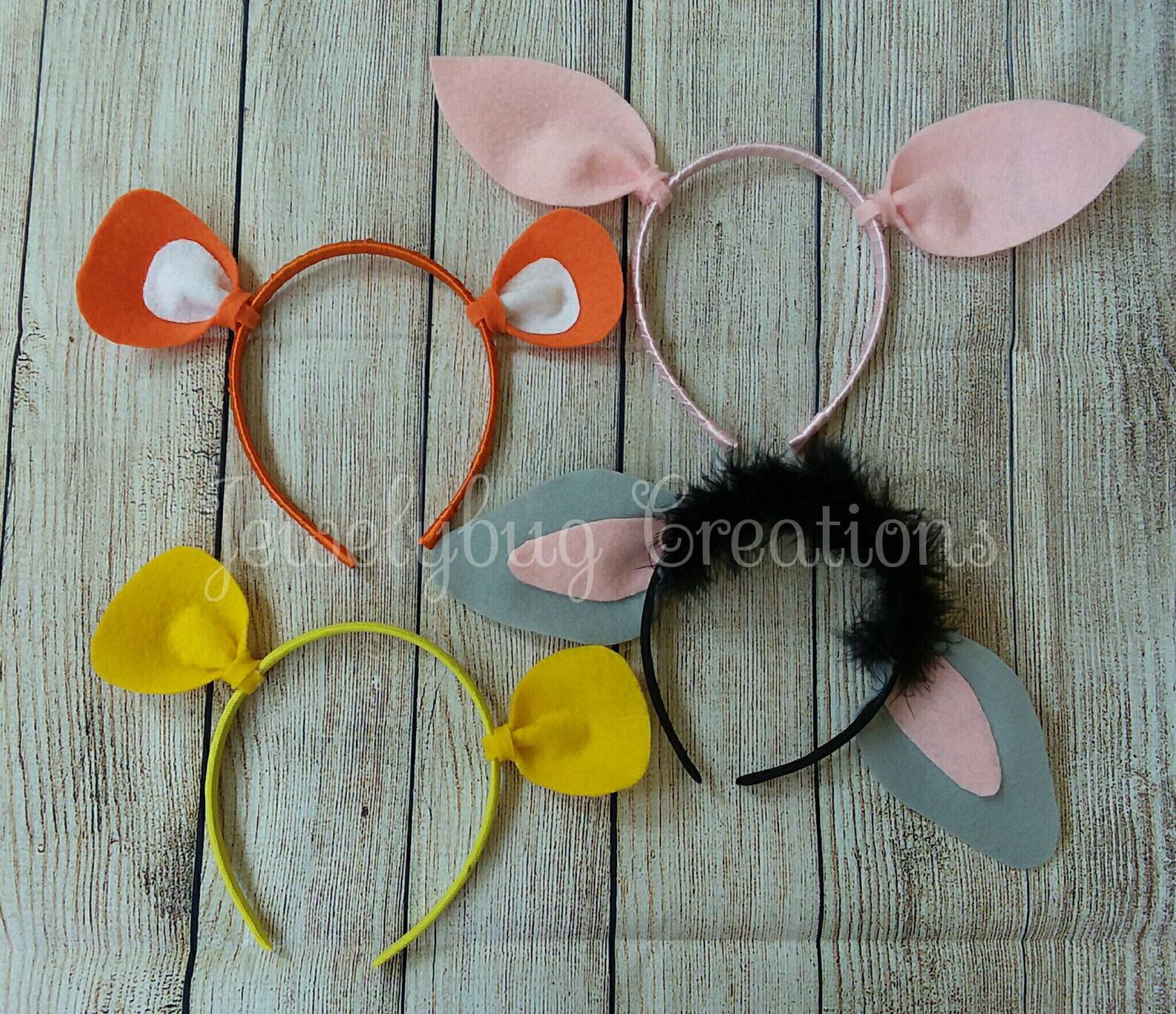 Piglet Eeyore Tigger Kangaroo Rabbit and Pooh Ears Comes | Etsy