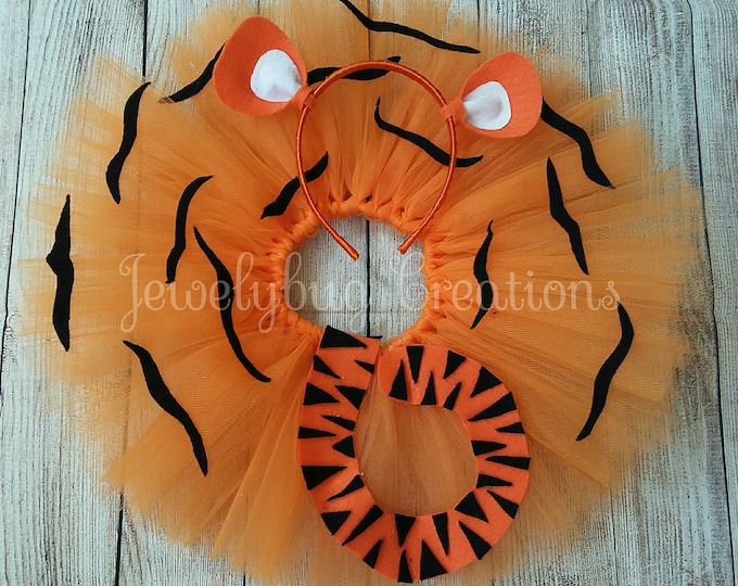 Tiger Tutu and Ear Costume. Tigger Costume. Tigger Ears. Tigger Tutu ...