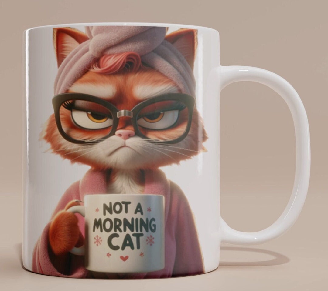 Personalized Red Cat Mug, Christmas Cat Mug, Cat Lover Gift, Cute Cat ...