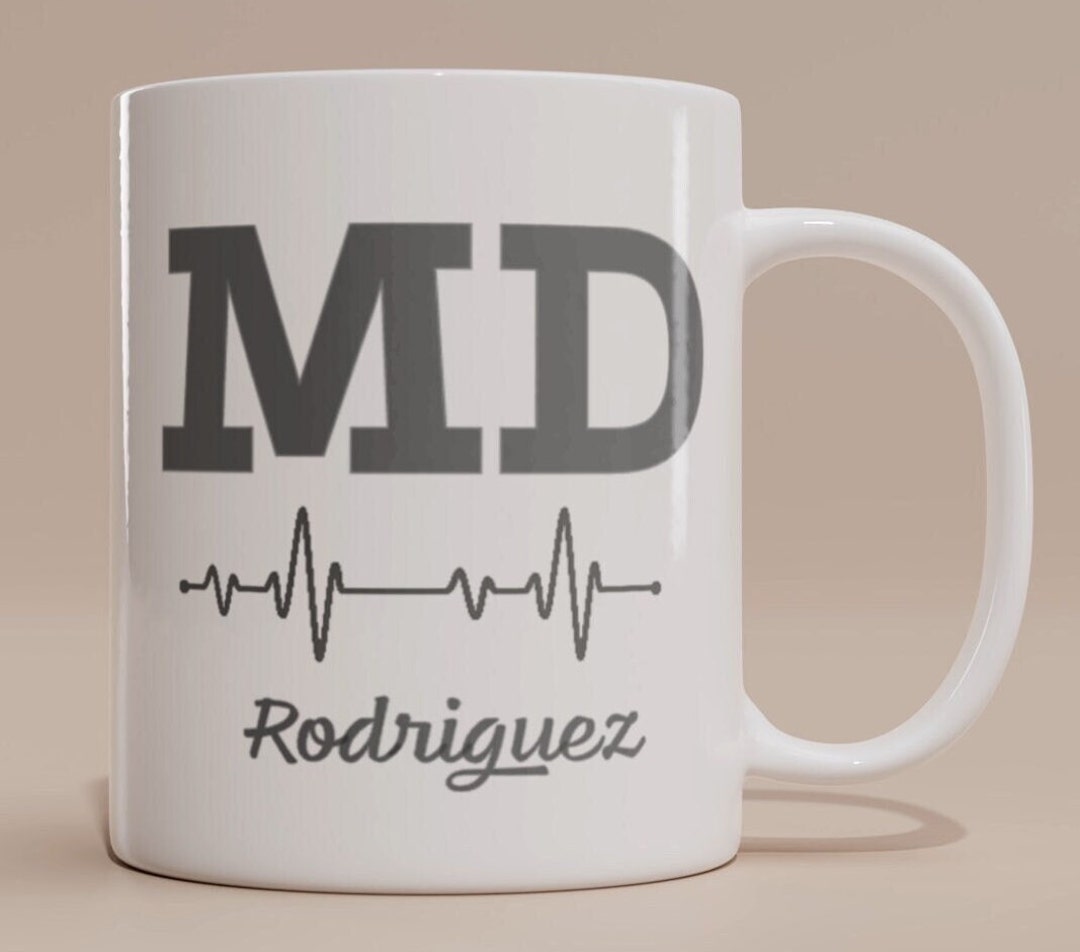Medical Doctor Mug, Personalized Doctor Mug - Custom Text/name, MD Mug ...