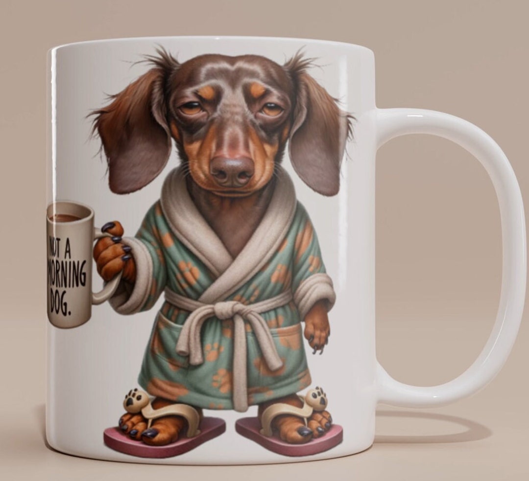 Personalized Dachshund Mug - 'not a Morning Dog' - Dachshund Gift ...