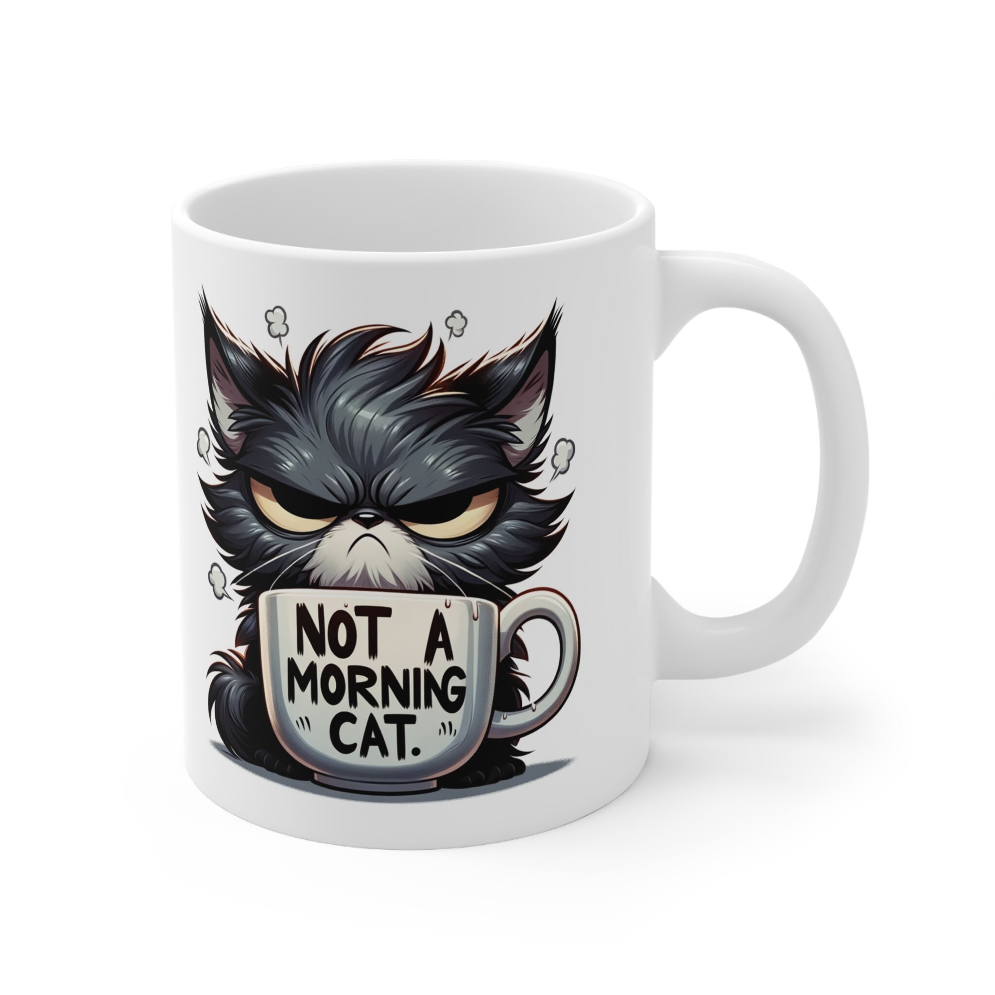 Personalized Cat Mug, Cute Cat Mug, Funny Cat Mug, Animal Mug, Angry ...