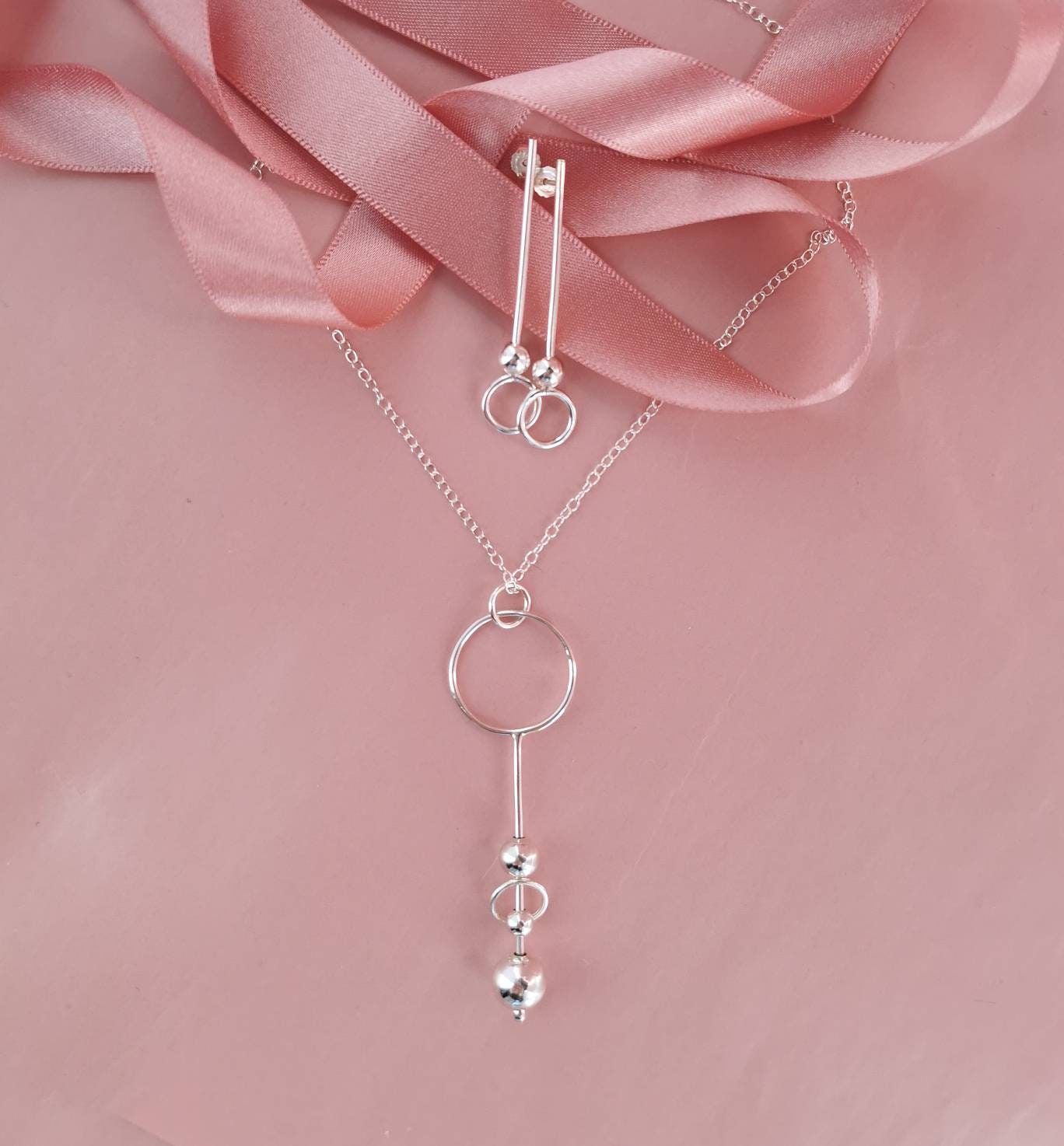 Silver fidget necklace 925 Sterling silver minimal jewelry | Etsy