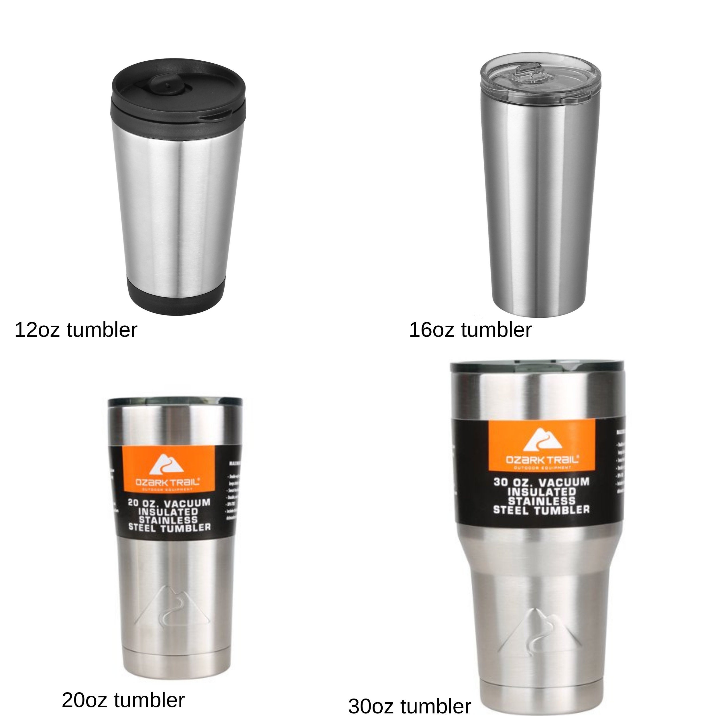12oz OES Stainless Steel Tumbler White Glitter Tumbler Organizational ...
