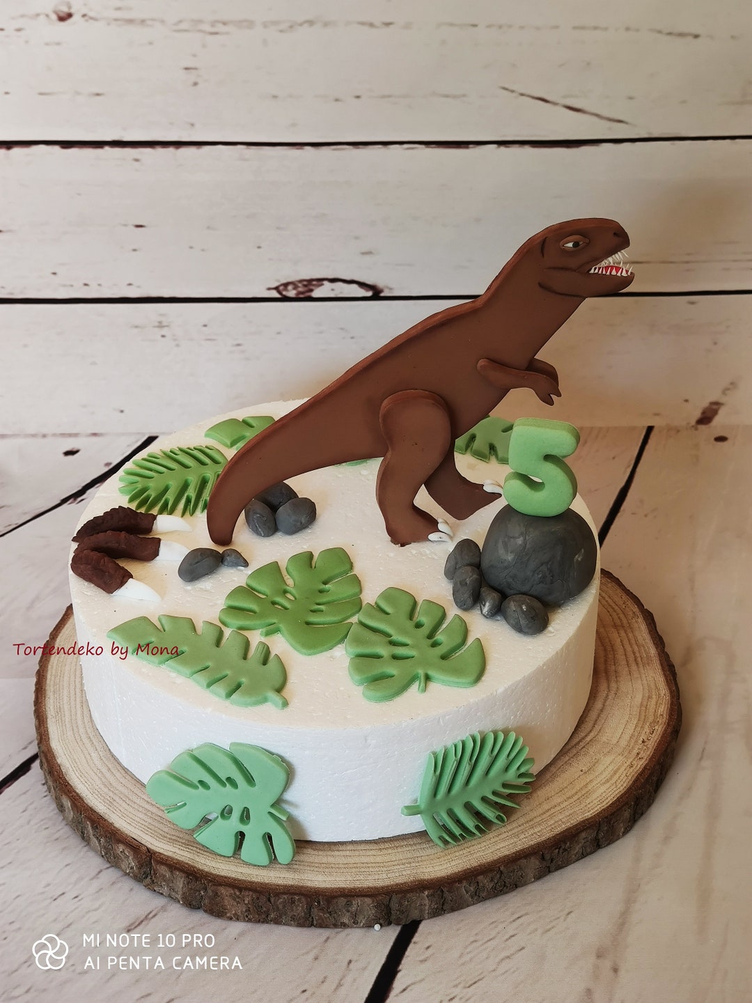 Cake Topper Fondant Sugar Figure Cake Decoration T-rex Dinosaur ...