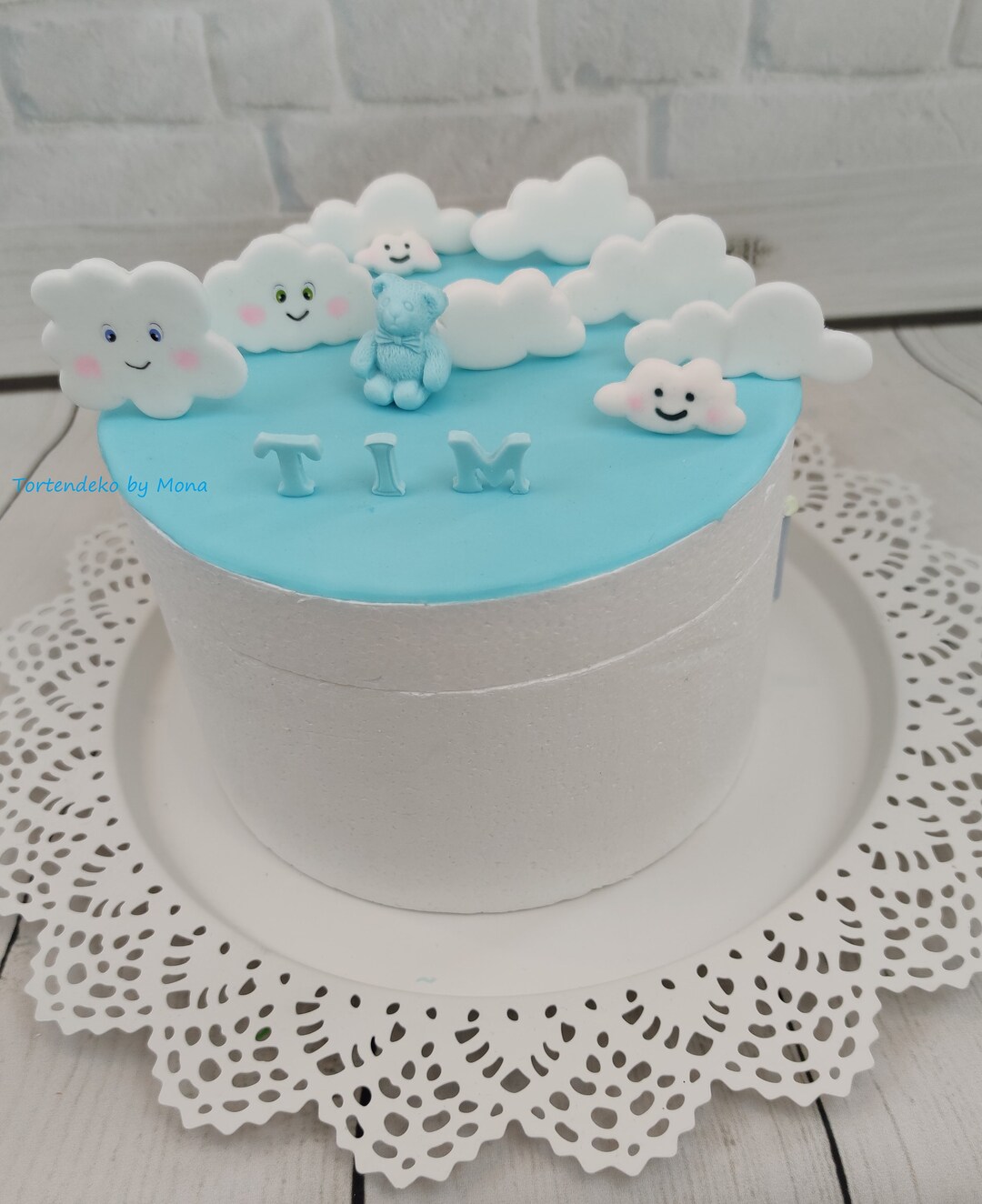 Cake Decoration Cake Topper Sugar Figure Clouds Set Baptism Birth ...