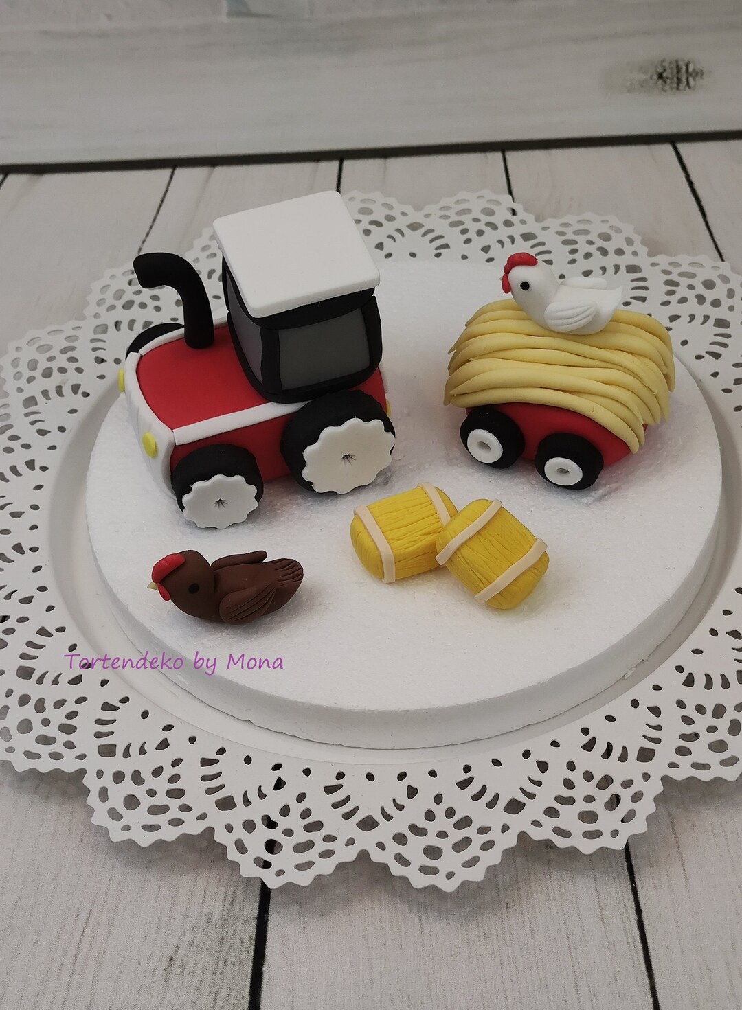 Cake Decoration Cake Topper Cake Topper Sugar Figure Tractor Farm ...
