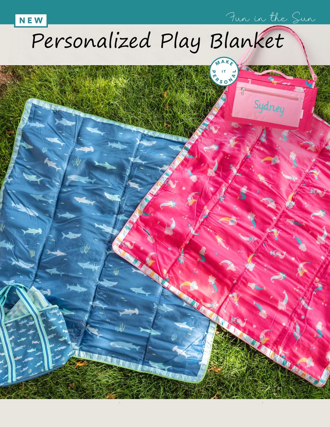 Personalized Wipeable Play Blanket- Picnic Blanket - Outdoor/indoor ...