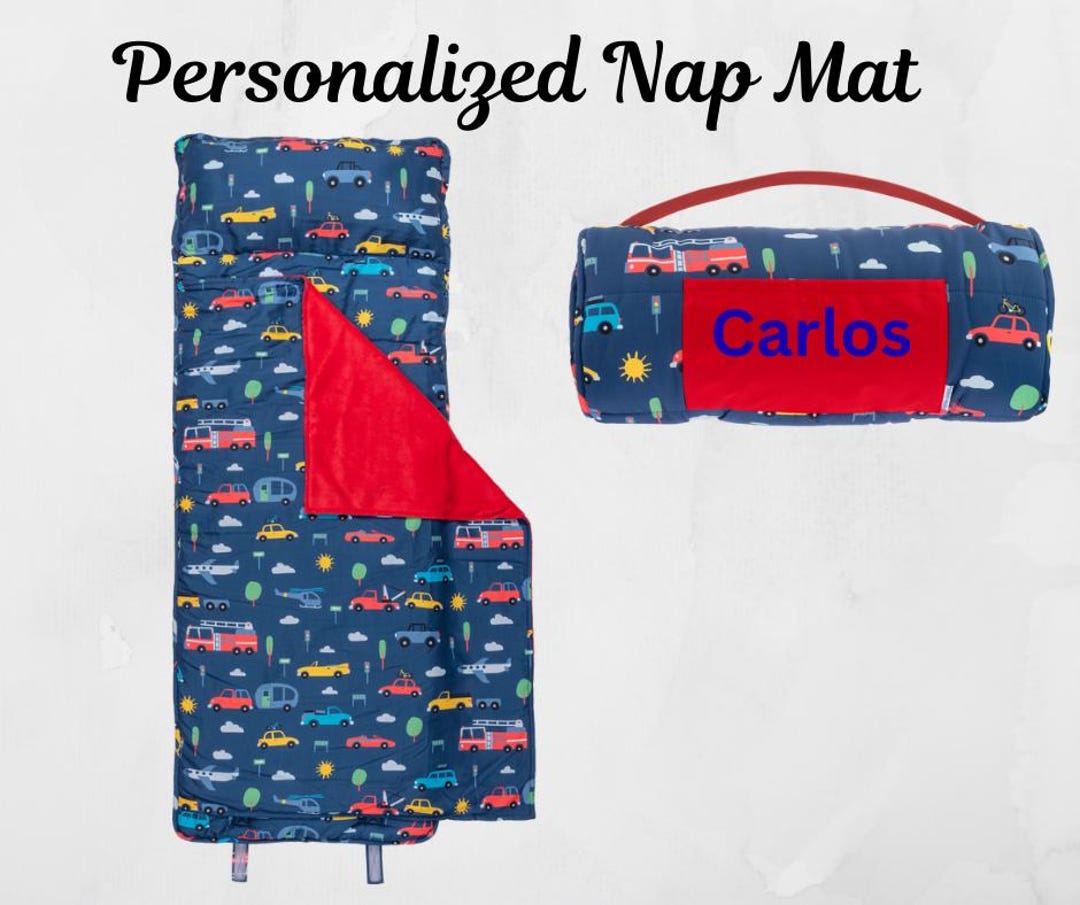 Personalized Toddler Nap Mat-blue Transportation-stephen Joseph Nap Mat ...