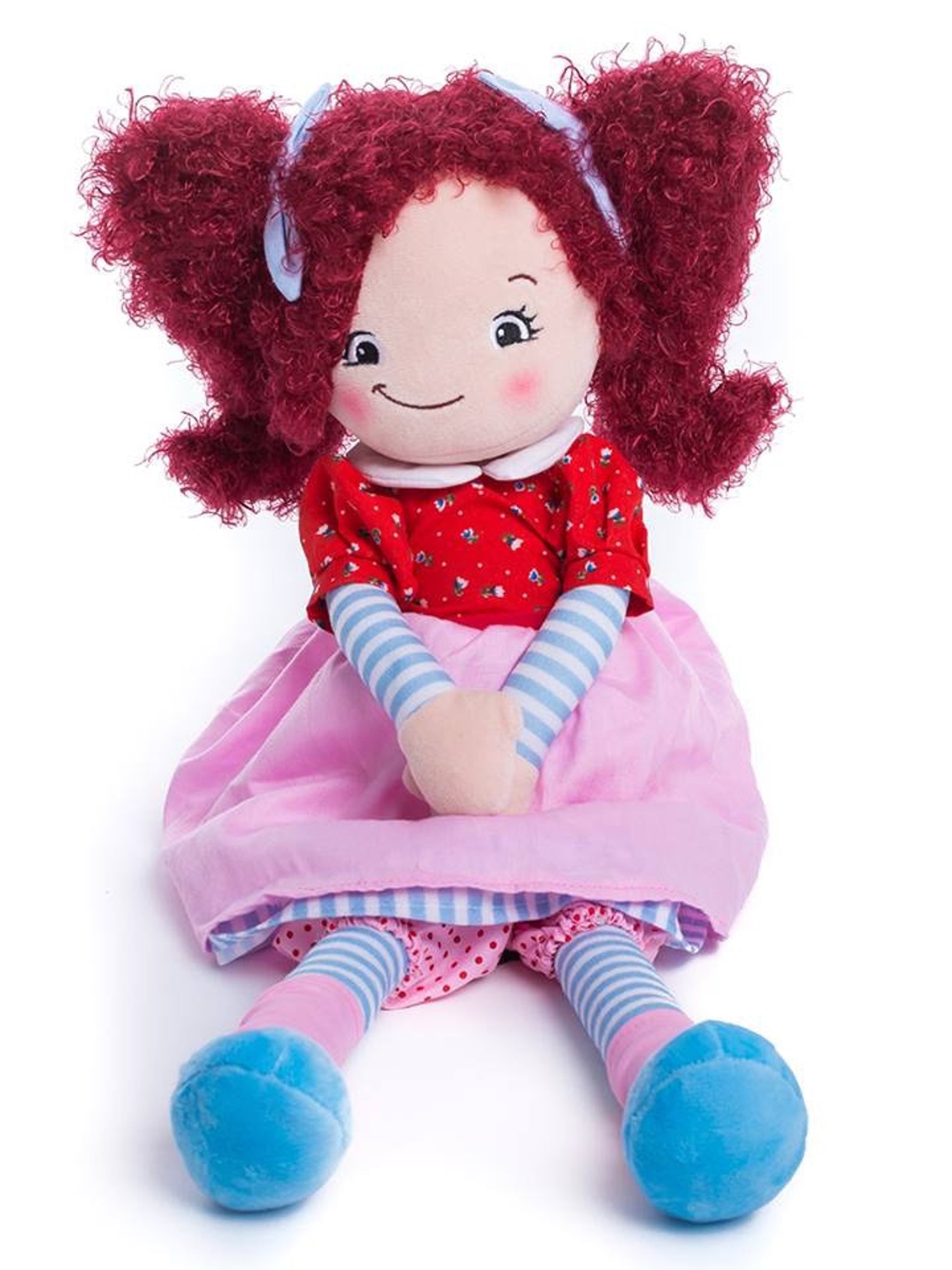 Personalized Rag Doll-cubbies-embroidered Rag Doll-raspberry - Etsy