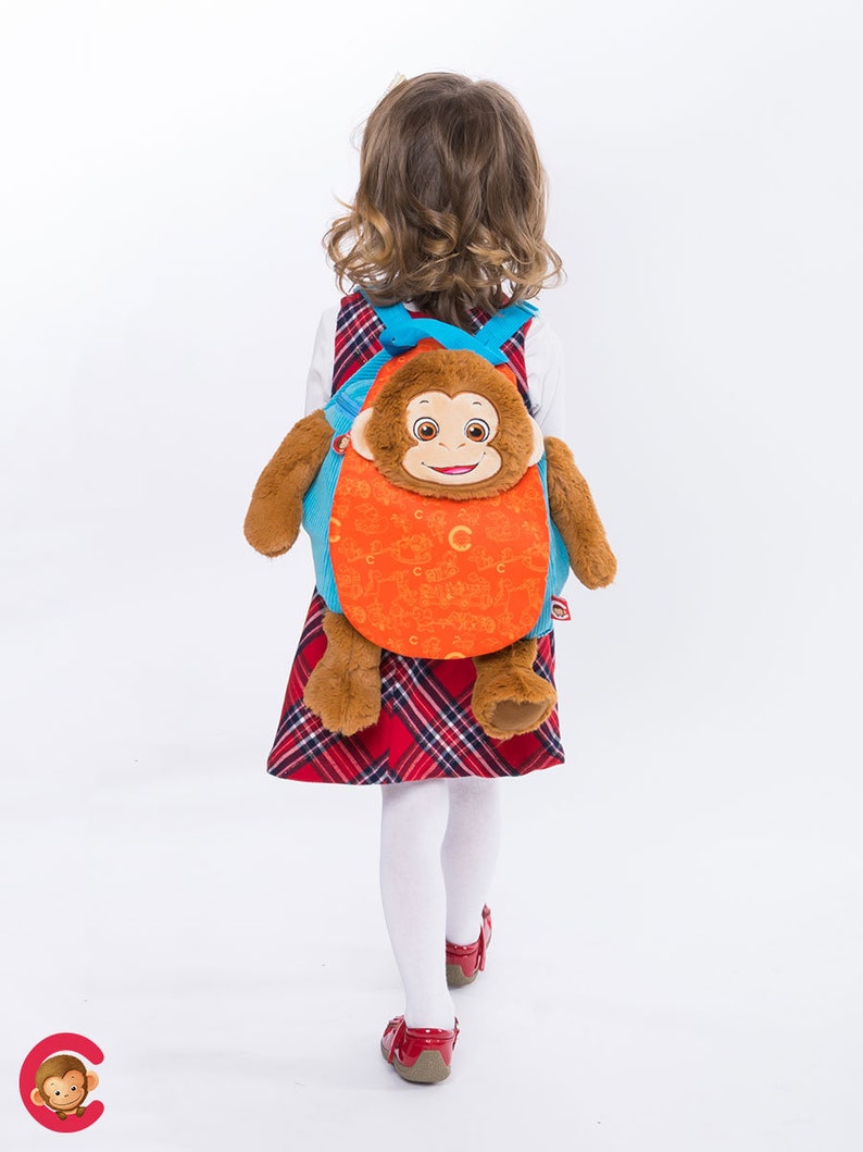 Monkey Personalized Backpack-cubbies-monogrammed - Etsy