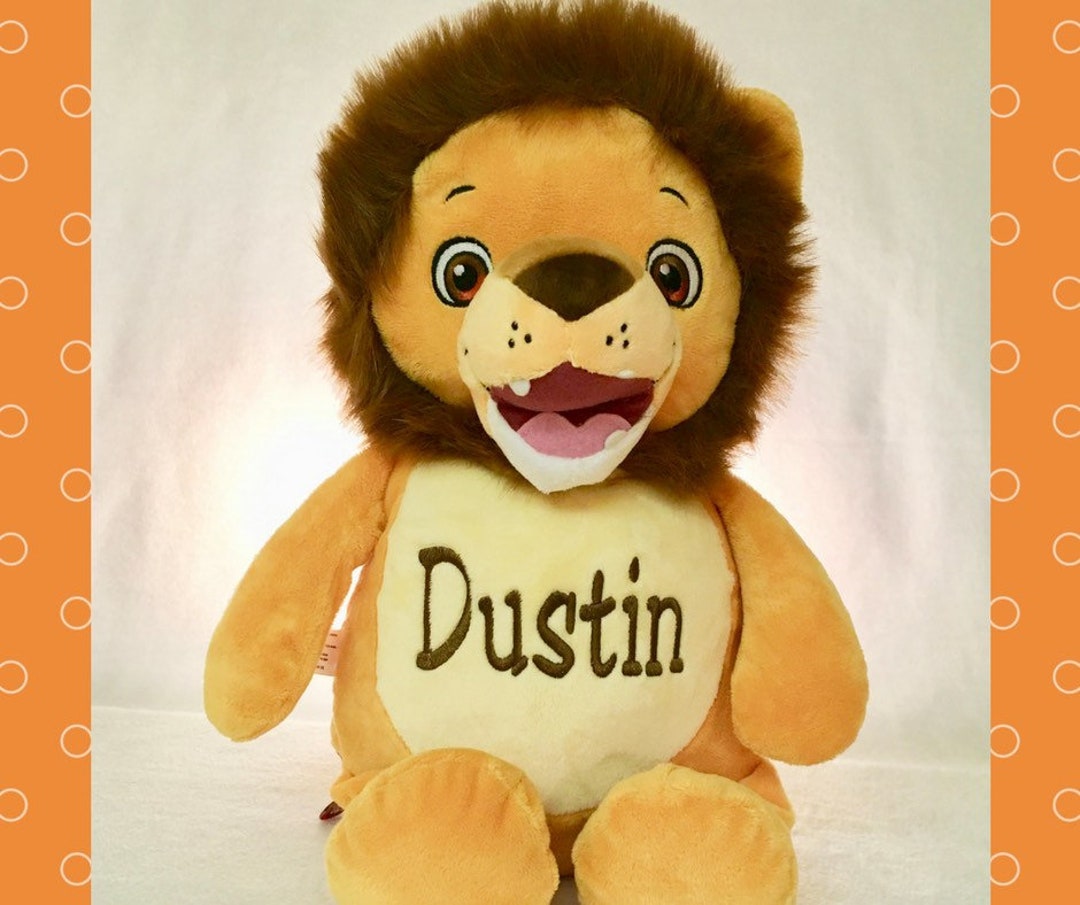 Personalized Stuffed Animal-lion-cubbies-kids Birthday Gift-embroidered ...