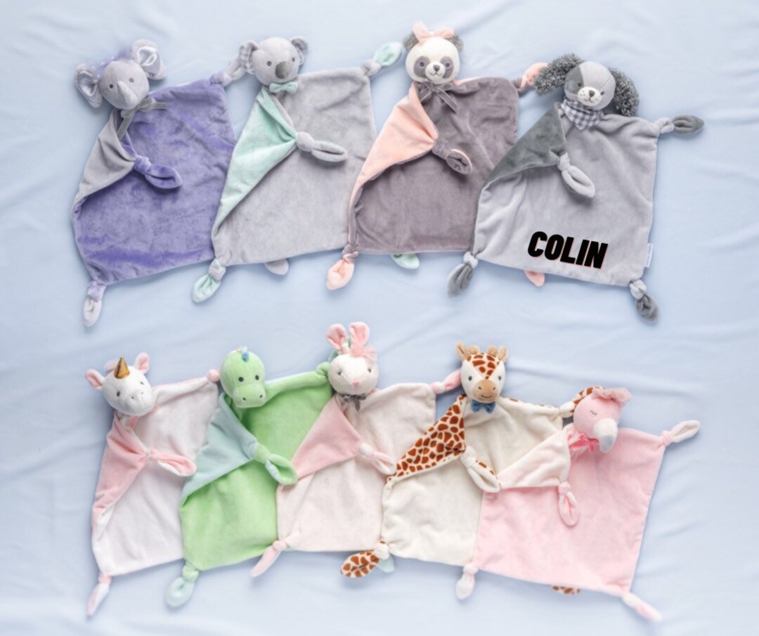 Personalized Security Baby Blanket and Rattle Set-baby Shower Gift-baby ...