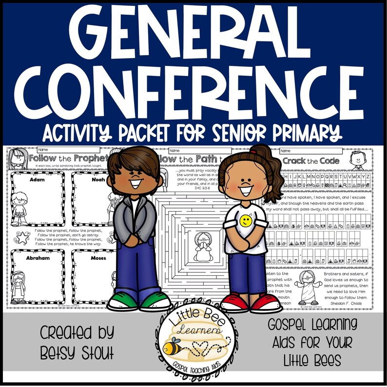 General Conference Packet for Senior Primary - Etsy