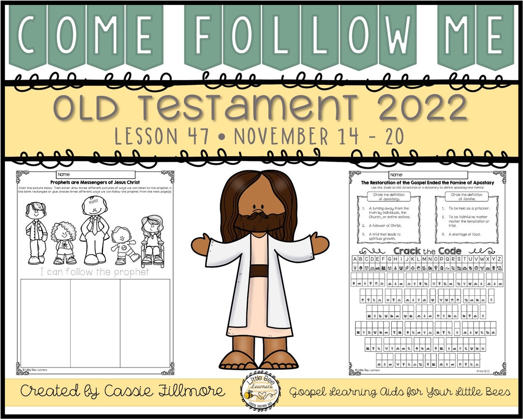 Come Follow Me 2022 Primary Lesson 47 Old Testament - Etsy