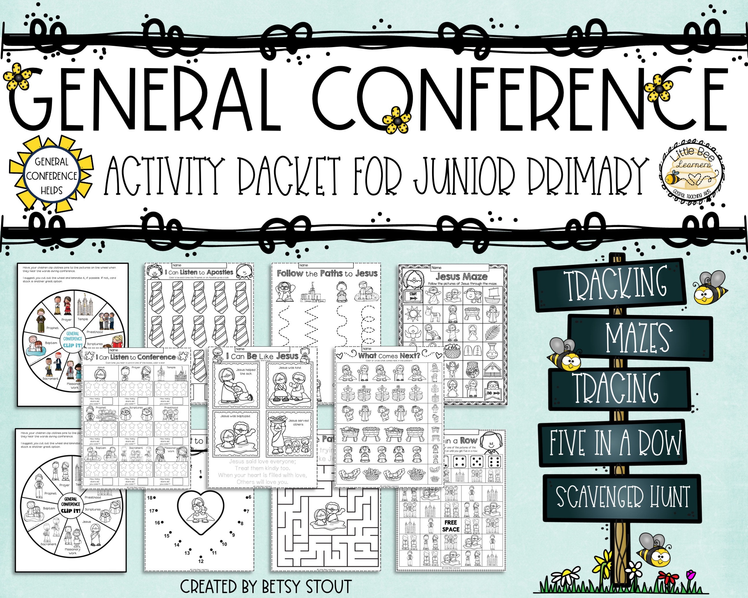 General Conference Activity Packet for Junior Primary - Etsy