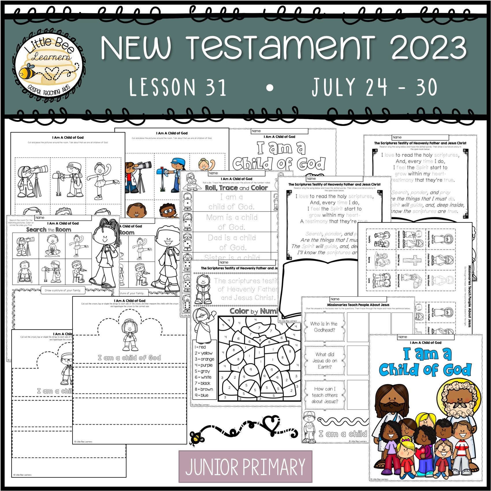 Come, Follow Me 2023 July Bundle New Testament Primary and Family - Etsy