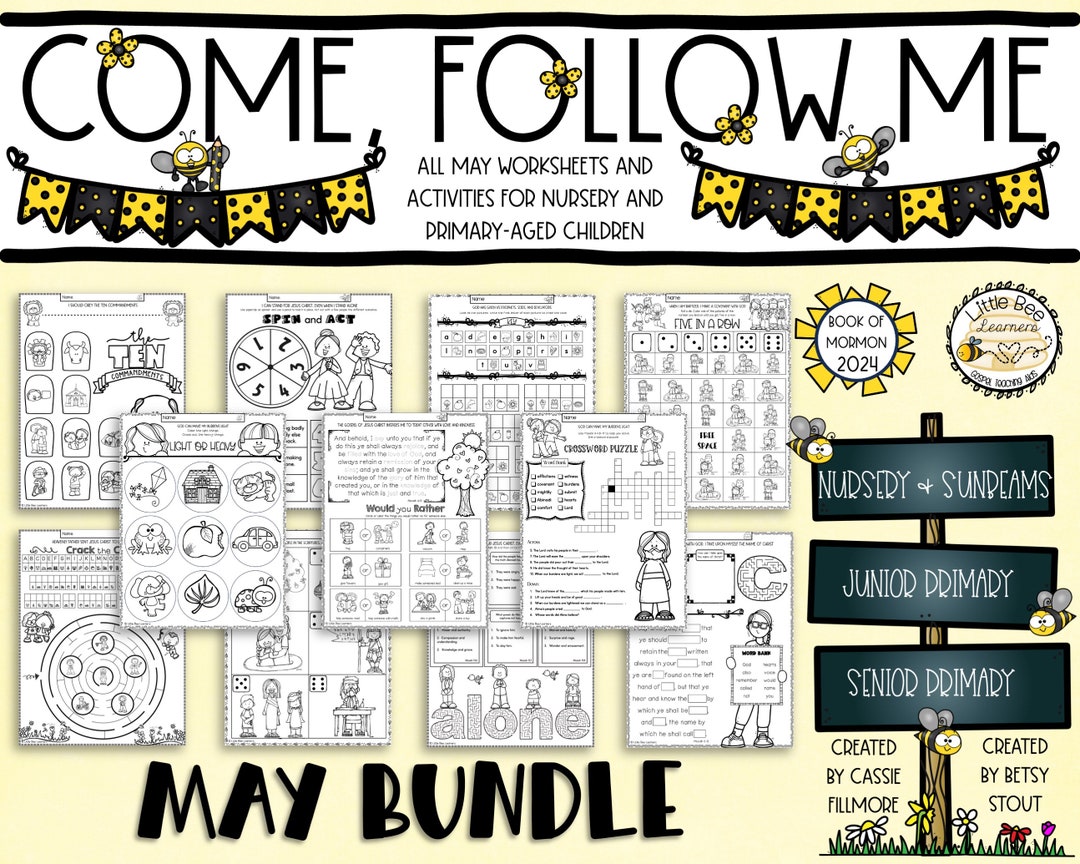 Come, Follow Me 2024 May Bundle Book of Mormon Primary and Family - Etsy