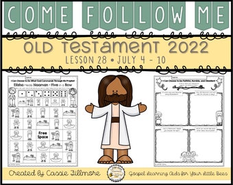 Come Follow Me Primary 2022 TODDLER: Old Testament Lesson 16 - Etsy