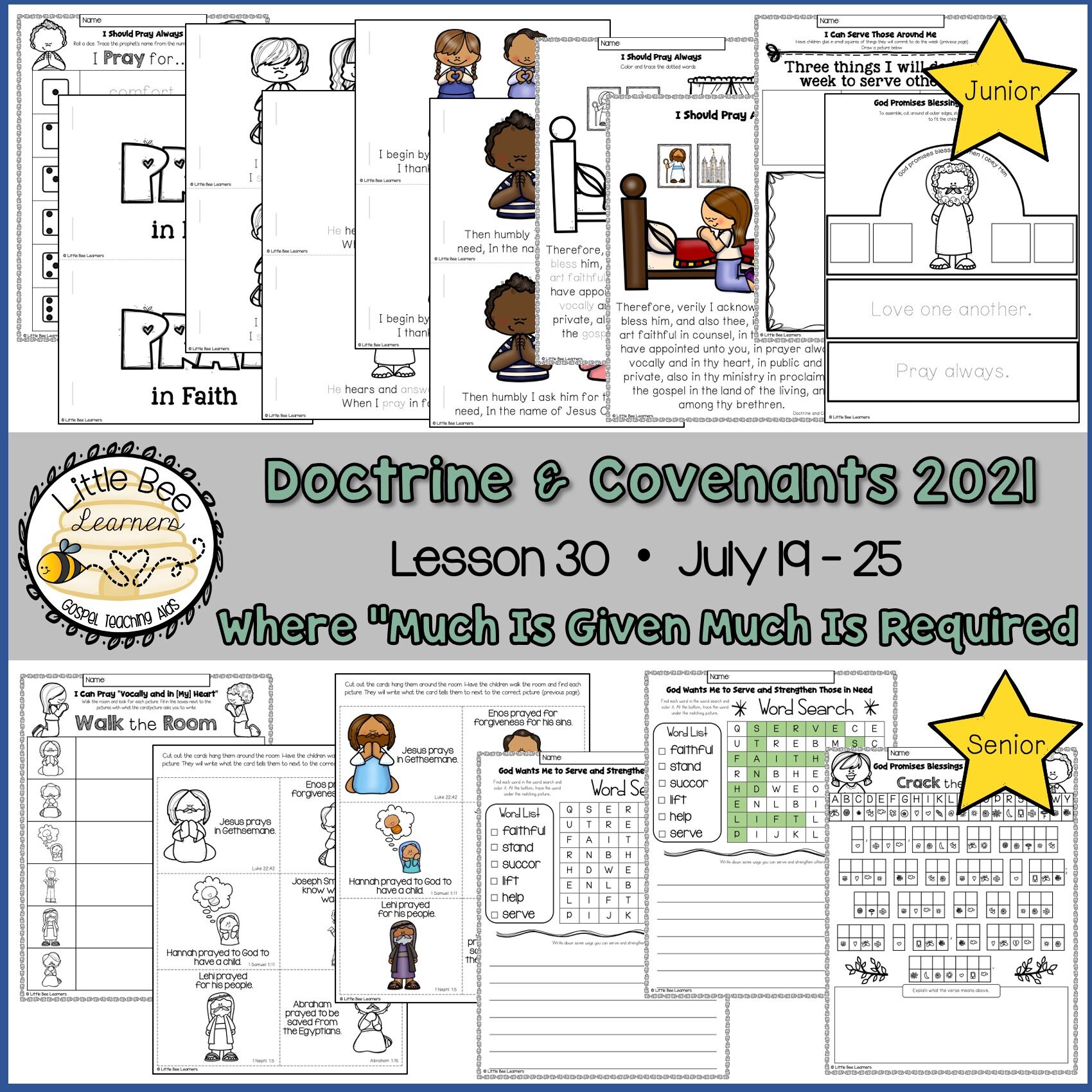 Come Follow Me 2021 Lesson 30 Doctrine and Covenants - Etsy