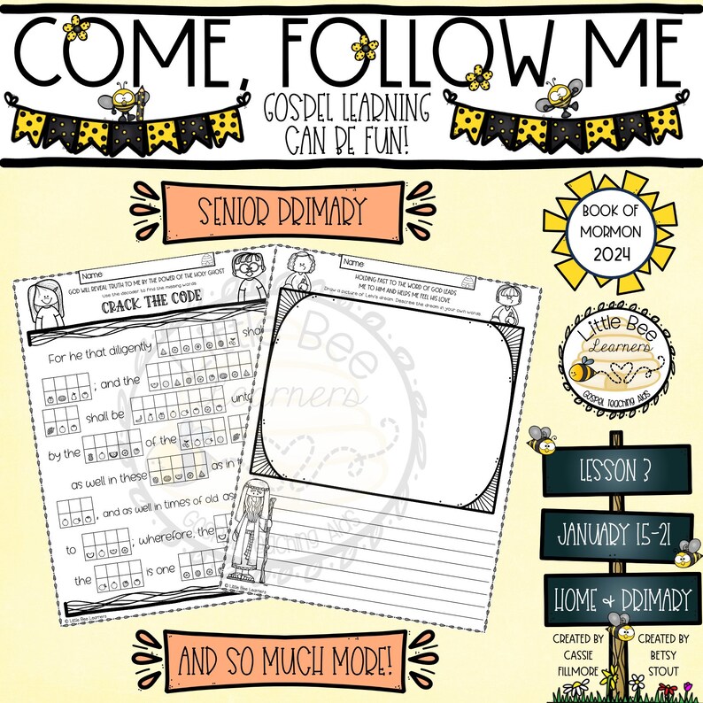 Come, Follow Me 2024 Primary Lesson 3 Book of Mormon - Etsy
