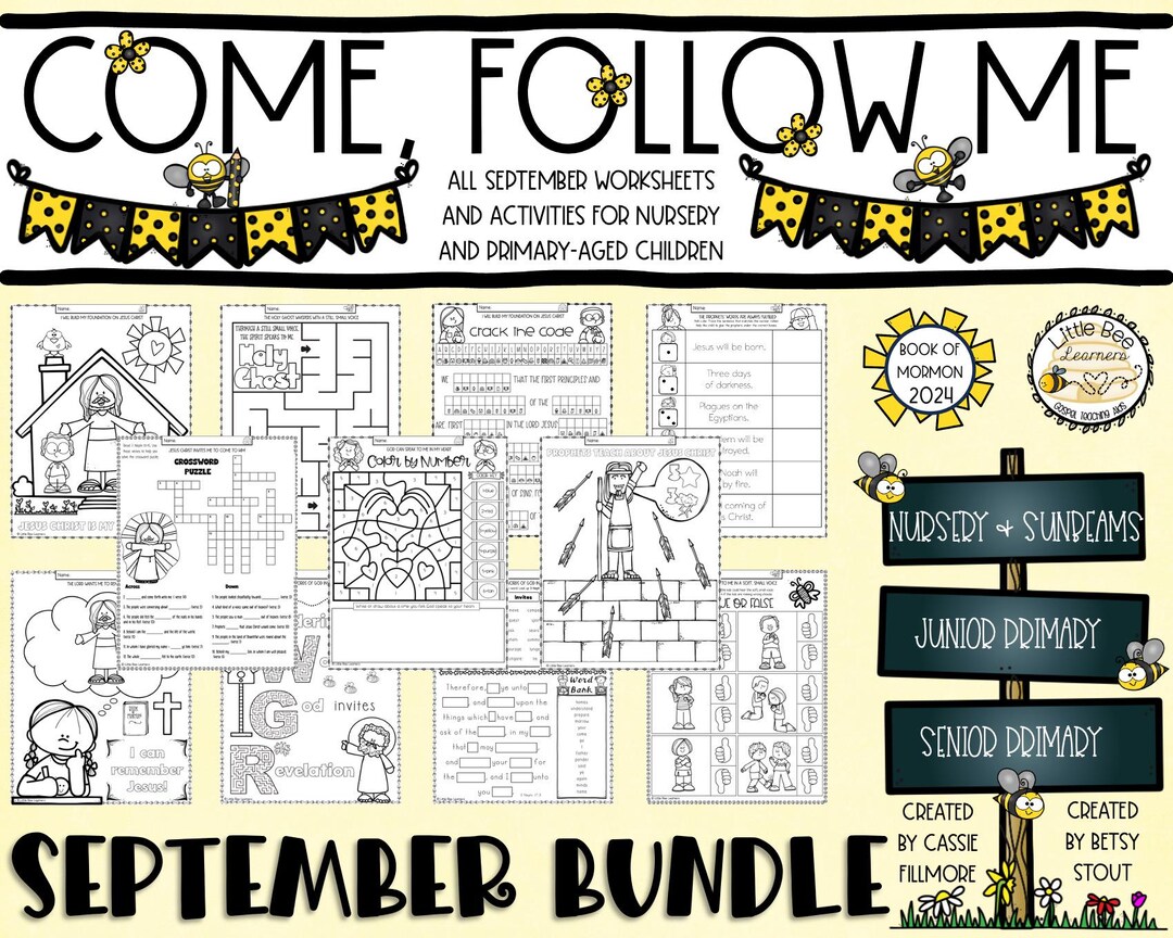 Come, Follow Me 2024 - September Bundle - Book of Mormon - Primary and ...