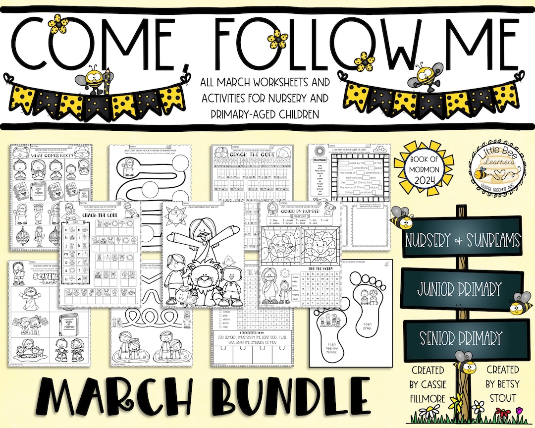 Come, Follow Me 2024 - March Bundle - Book of Mormon - Primary and ...