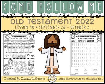 Come Follow Me Primary 2022 ELEMENTARY: Old Testament Lesson - Etsy