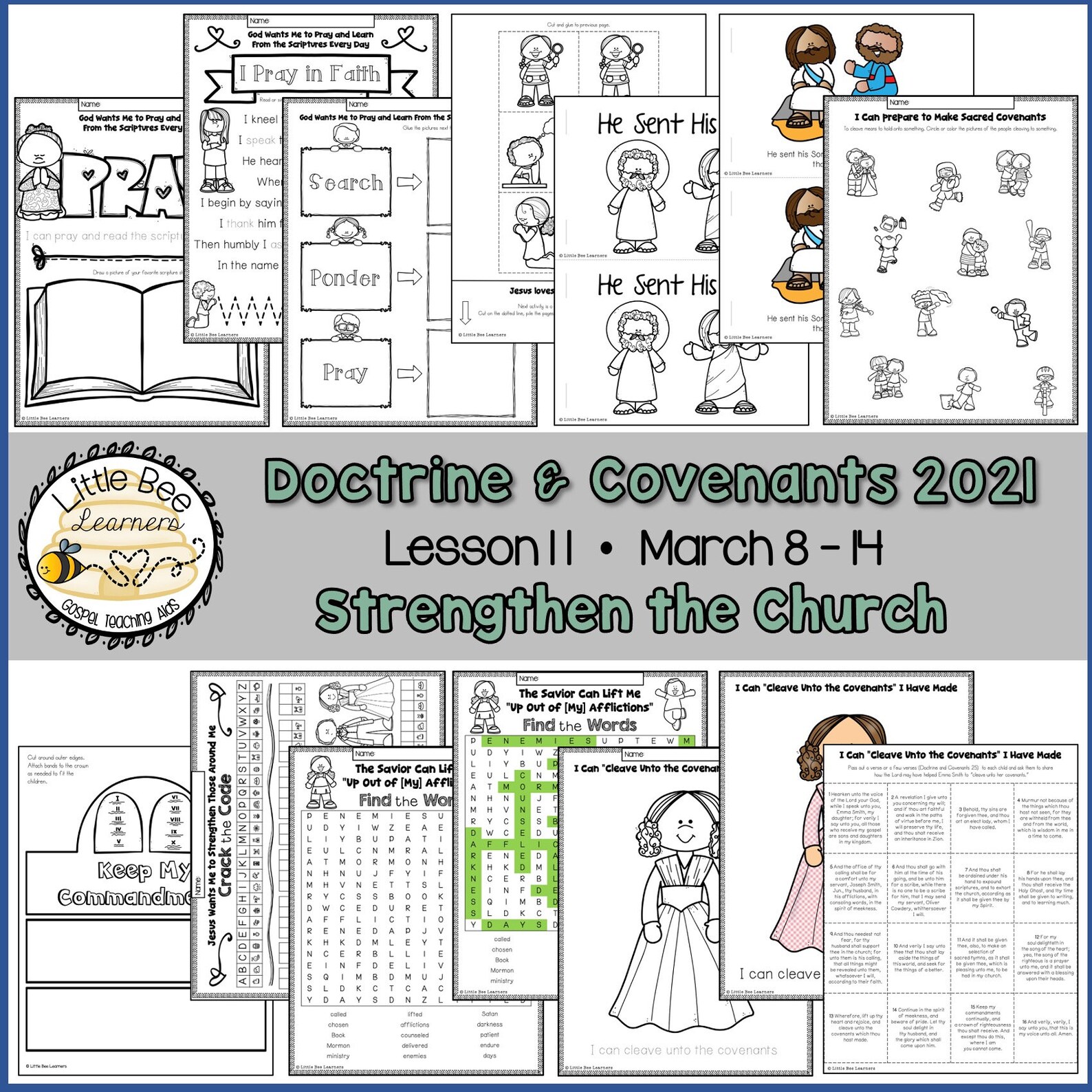 Come Follow Me 2021 Lesson 11 Doctrine and Covenants - Etsy