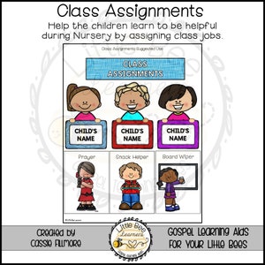 Nursery Bulletin and Class Helps - Etsy