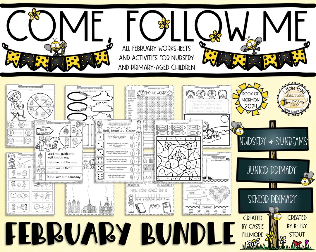 Come, Follow Me 2024 - February Bundle - Book of Mormon - Primary and ...