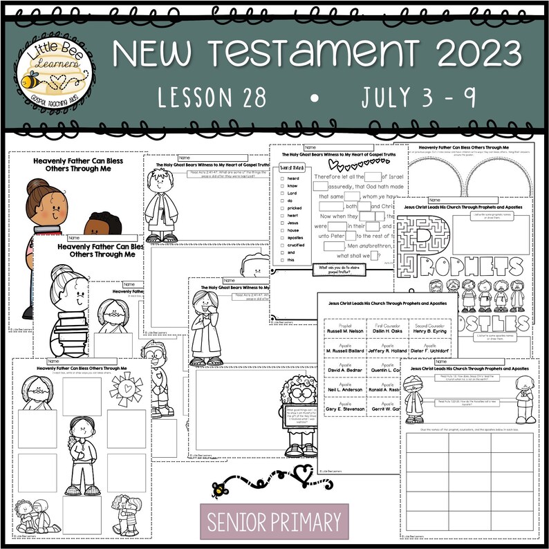 Come, Follow Me 2023 July Bundle New Testament Primary and Family - Etsy