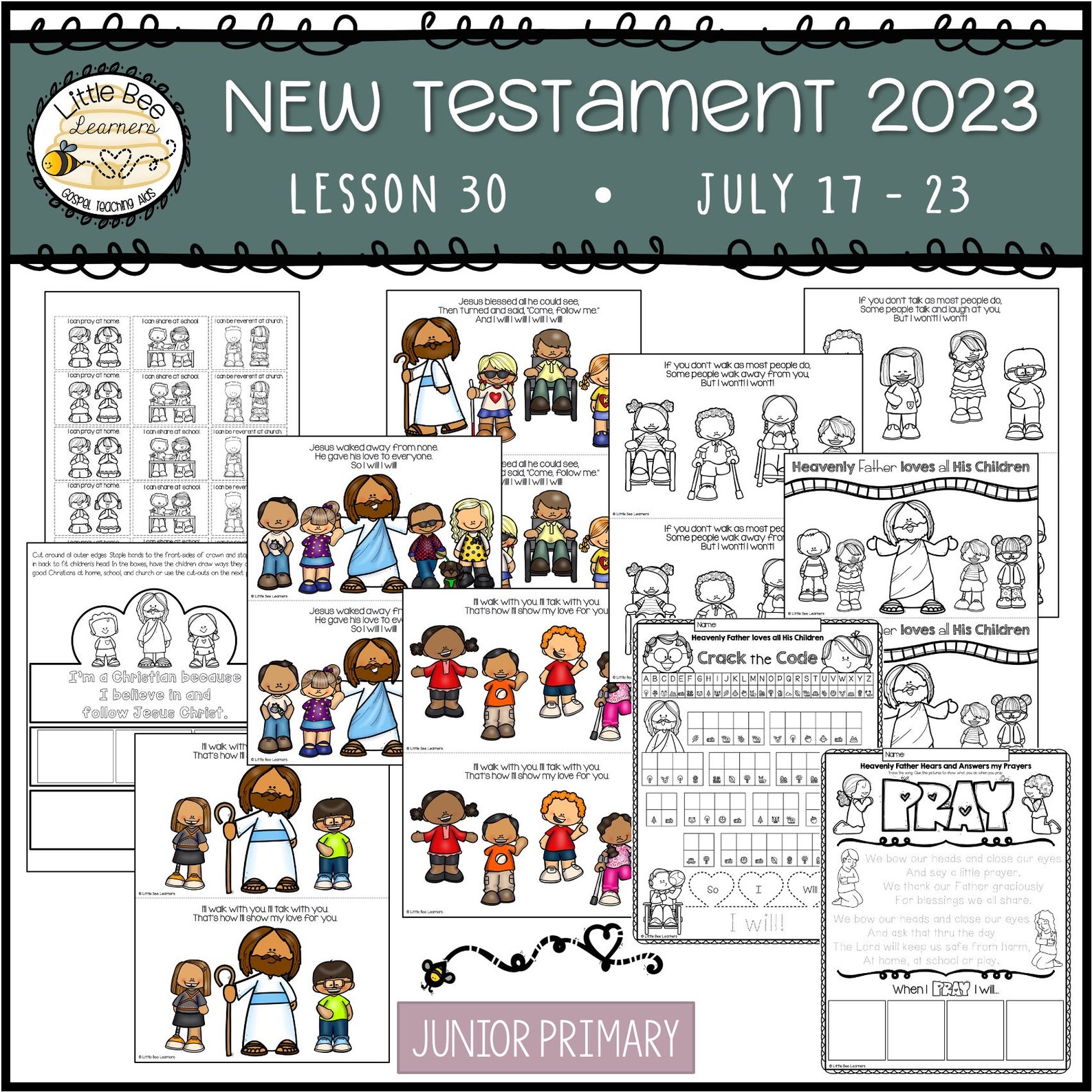 Come, Follow Me 2023 July Bundle New Testament Primary and Family - Etsy