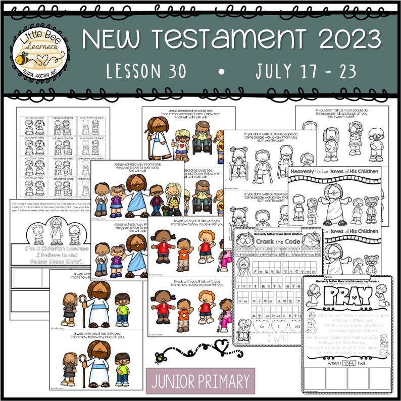 Come, Follow Me 2023 July Bundle New Testament Primary and Family - Etsy