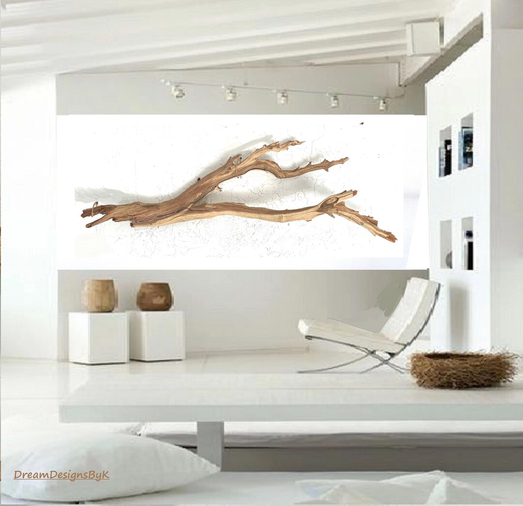 Striking! 54" Extra Large Ghost Tree, Ghost Wood Wall Art, Driftwood ...