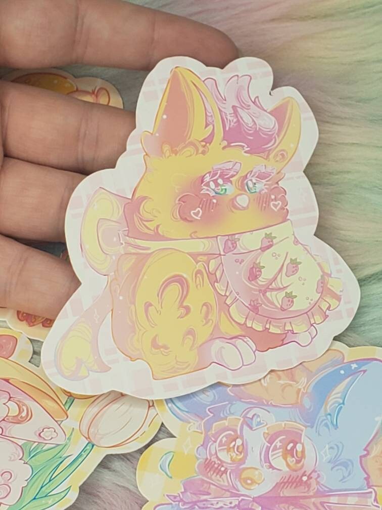 Cottagecore Furby Sticker 4 Pack - Etsy
