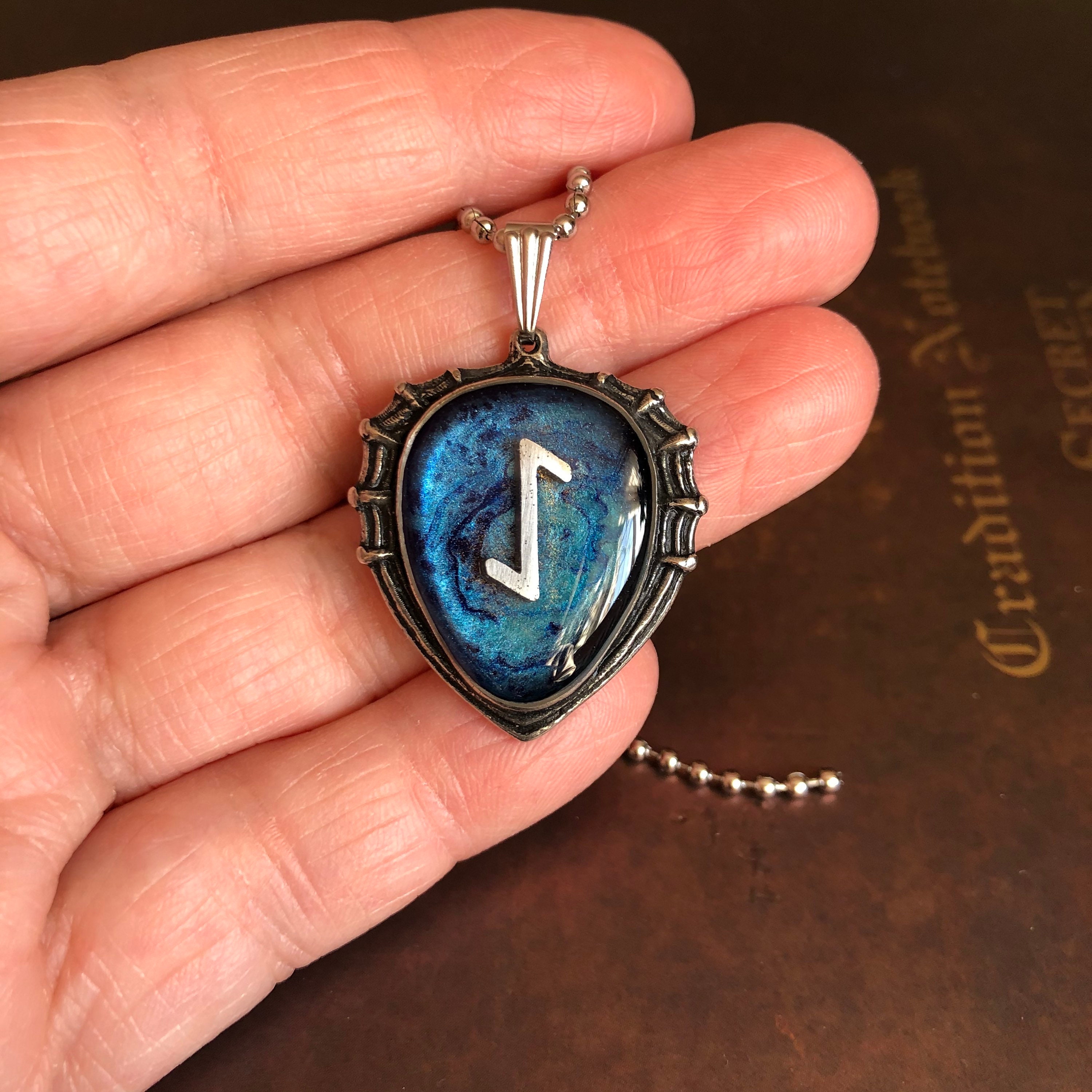 Eihwaz Rune/ Spider Bilateral Pendant Amulet. Viking Rune | Etsy