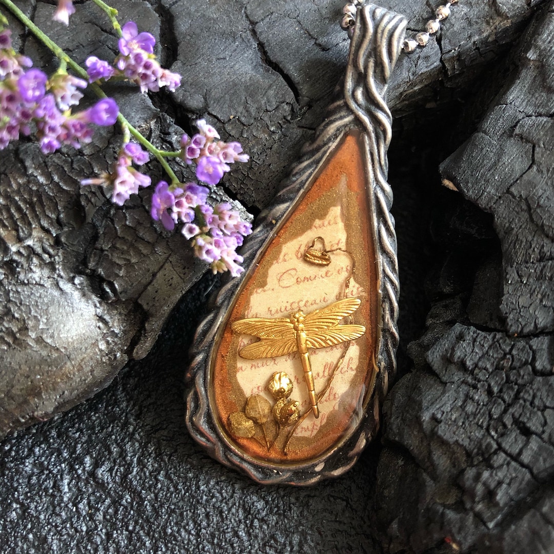 Dragonfly/three Goddesses of Destiny. Two-sided Pendant - Etsy